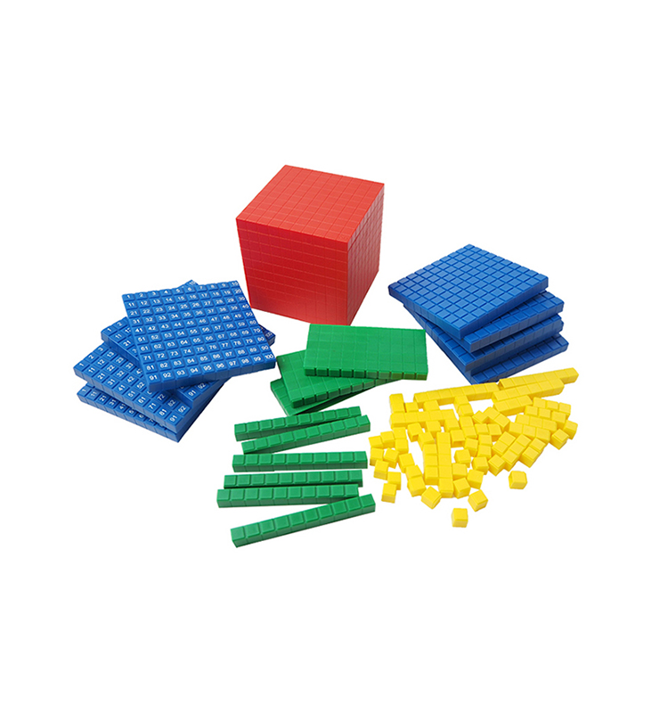 Hot Plastic Educational Base Ten Blocks Unit Bar Flat Cube Toys for ...